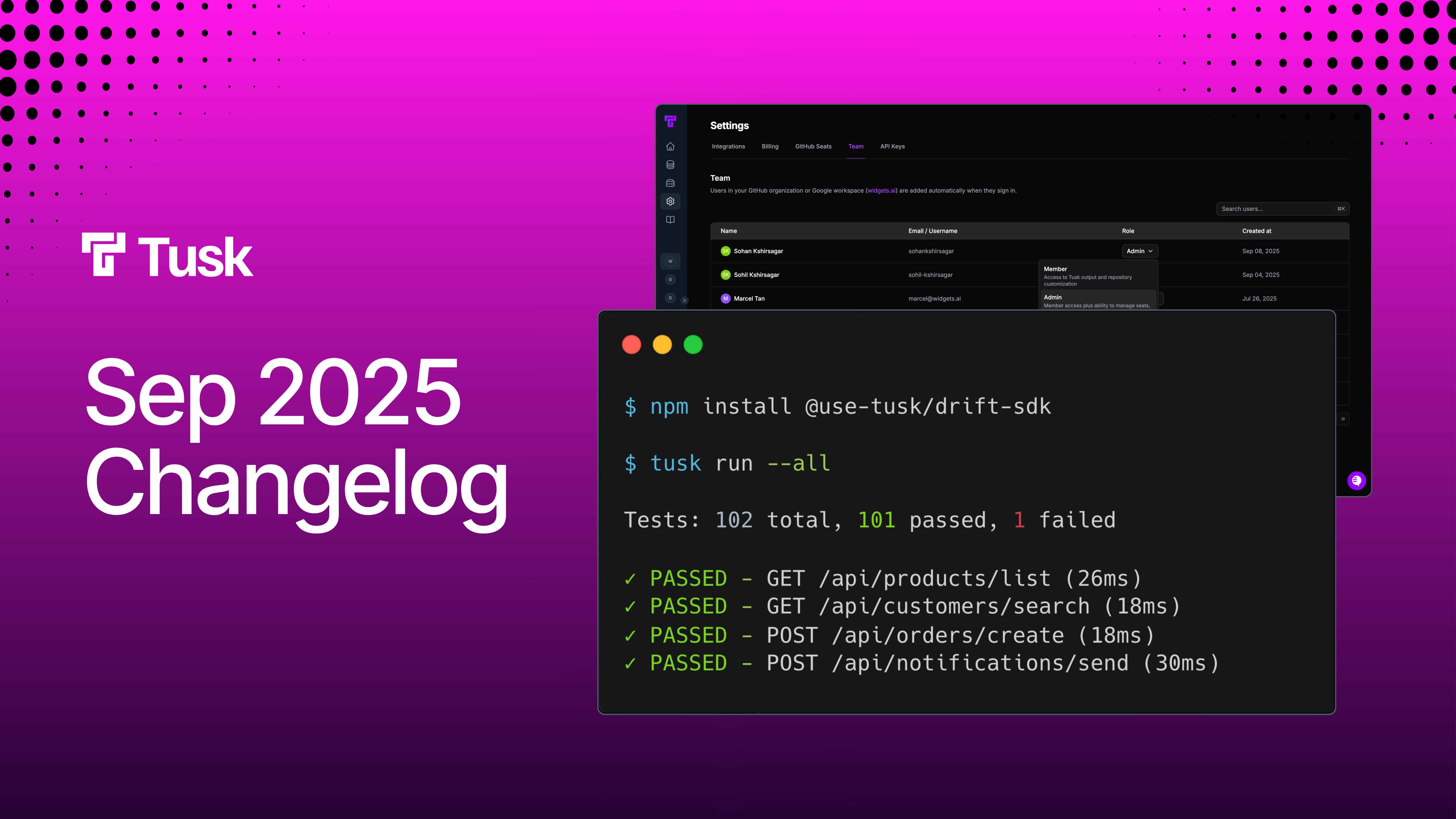 September 2025 Changelog - Tusk